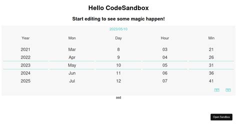 Datepicker Forked Codesandbox