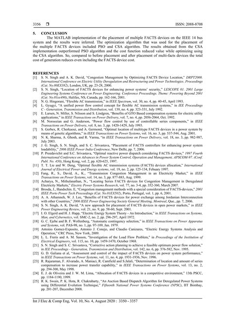 Optimized Placement Of Multiple Facts Devices Using Pso And Csa Algorithms Pdf