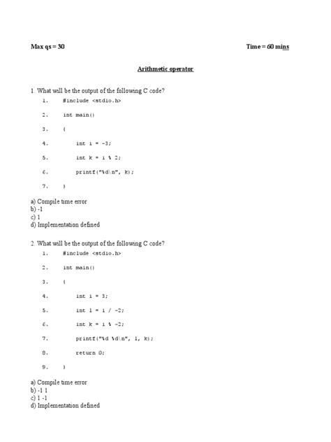 C Paper Pdf Notation Computer Programming