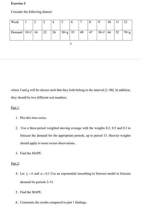 Solved Exercise 3 Consider The Following Dataset Week 1 2 3
