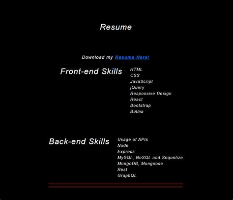 GitHub NeXFP React Portfolio Below Is The Link To The Deployed Application