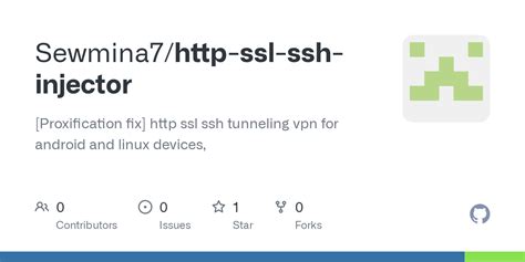 GitHub Sewmina7 Ssl Ssh Injector Proxification Fix Ssl