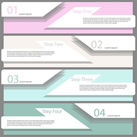 Premium Vector Infographic 4 Step Rectangle Vector Template Process Concept Step For Strategy