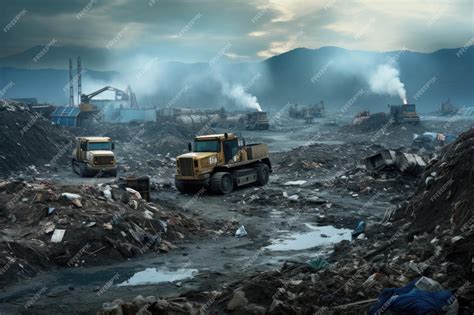 Premium Photo A Garbage Dump The Concept Of Environmental Pollution