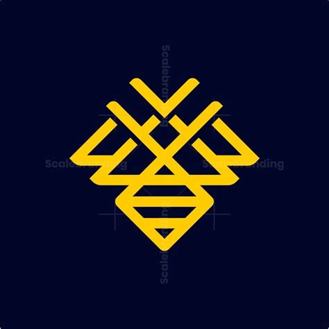 Elegant Geometry Bee Logo Logo Bee Minimalist Logo Logo Inspiration