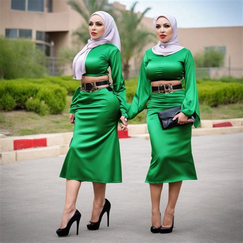 Green Hijabnude Milf Stiletto Dominatrix High Heel By Erikthebloodaxe