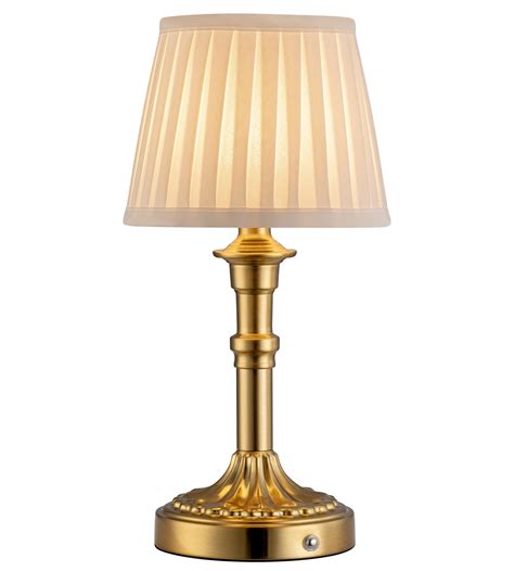 Kdg Cordless Portables Table Lamp Led Fabric Shade Small Desk Lamps 4000mah Battery Powered