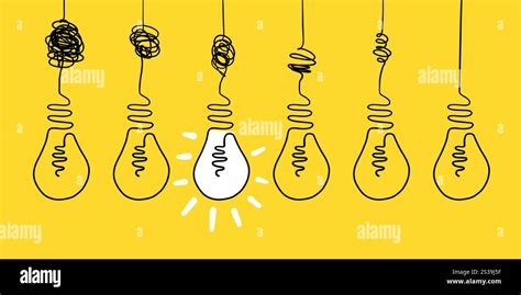 Simplifying Complex Process Concept Doodle Lightbulb On Yellow
