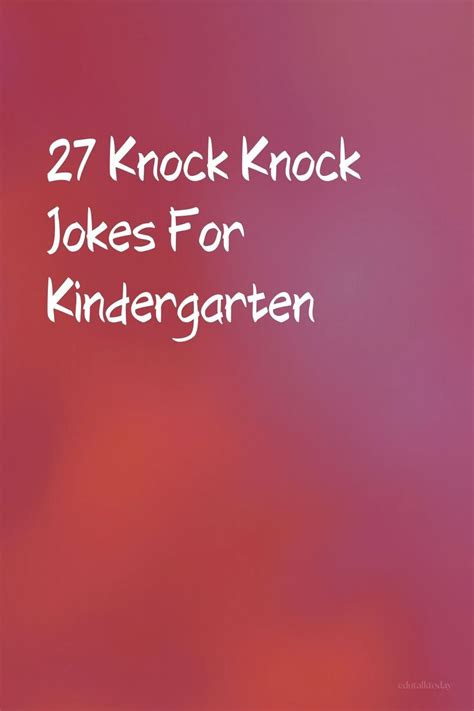 Knock Knock Jokes Artofit