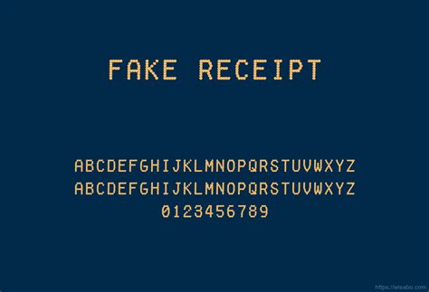 Fake Receipt Font Free Download Ttf Otf Wisabo Fonts