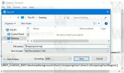 Add Snipping Tool Context Menu In Windows 10