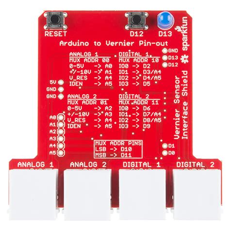 Sparkfun Vernier Interface Shield Sparkfun Dev 12858 Little Bird