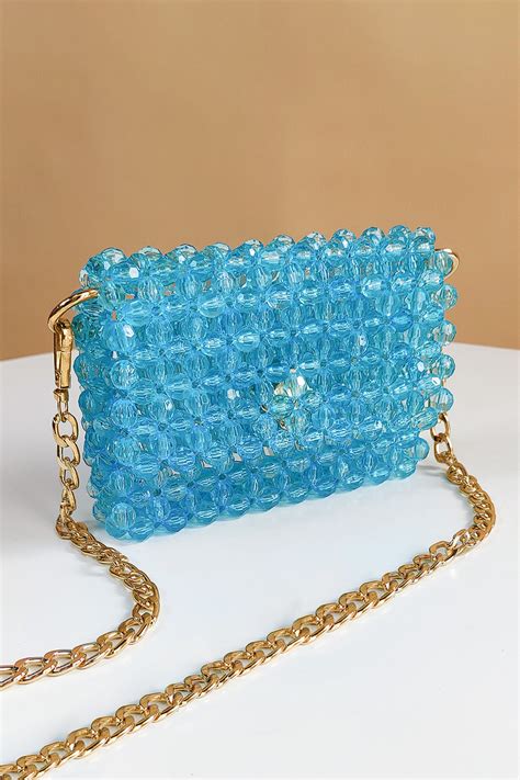 Сумочка мини Цвет Голубой Материал AБС пластик