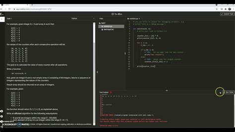 Codility Solving MaxCounters To Get 100 In Python 3 YouTube