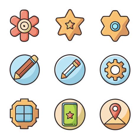 Premium Vector Image Icon Ui Set