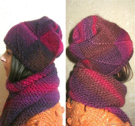 100 меринос шапка пэчворк и шарф комплект шапка и шарф шапка бохо в интернет магазине на