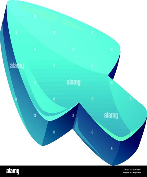 Blue Cursor With Reflection Effect Is Pointing On A White Background Blue Cursor Is Pointing On