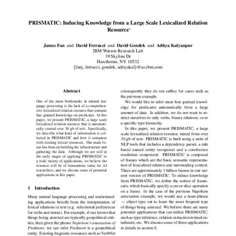 Prismatic Inducing Knowledge From A Large Scale Lexicalized Relation Resource Acl Anthology