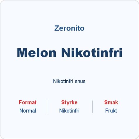 Zeronito Melon Nikotinfri Fra 4490 Kr Fri Frakt