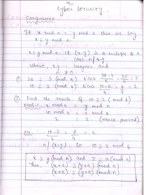 2 Congruence Modular Exponentiation Gcd Mmi Pdf