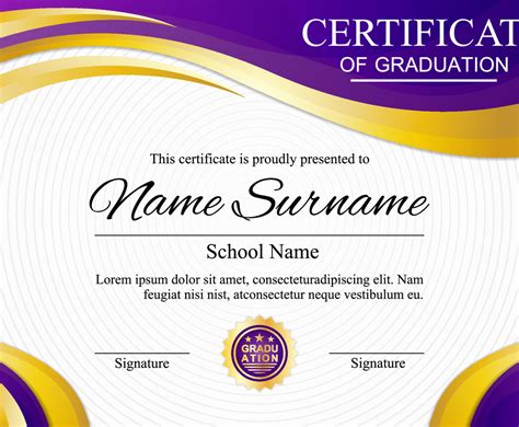 Graduation Certificate Template Background
