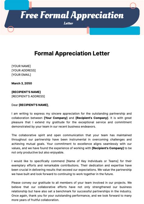 Free Contractor Appreciation Letter Template To Edit Online