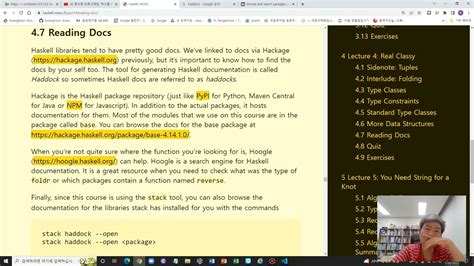 Haskell Mooc Part1 Lecture4 7 Reading Docs Youtube