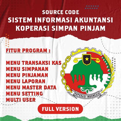 Jual Source Code Aplikasi Sistem Informasi Akuntansi Koperasi Simpan