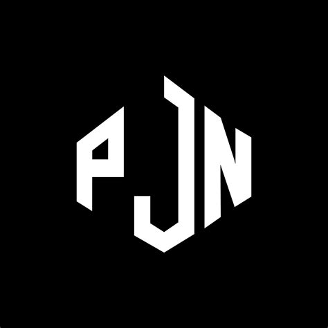 Diseño De Logotipo De Letra Pjn Con Forma De Polígono Pjn Polígono Y