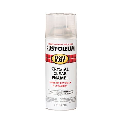 Crystal Clear Rust Oleum Stops Rust Gloss Protective Enamel Spray Paint 7701830 12 Oz