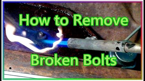 How To Remove Broken Rusty Bolts Youtube
