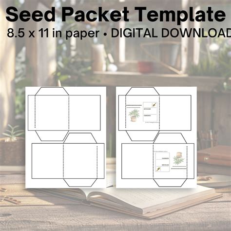 Seed Packet Template Etsy