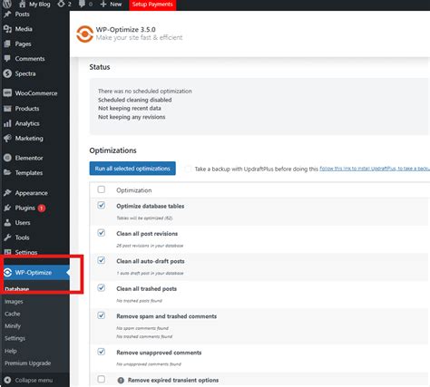 Installing Wp Optimize With Hostpapa Knowledge Base