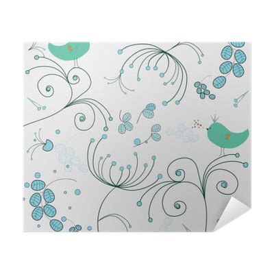 Poster Whimsical Floral Wallpaper Pixersus
