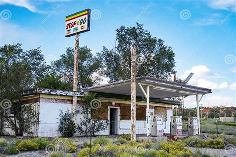 Route 66 Old Gas Station Travel Arizona Editorial Photo Image Of