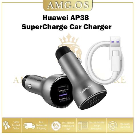 HUAWEI Original SuperCharge Car Charger 22 5w FREE Type C Cable AP38 Mobile Phones