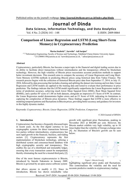 Pdf Comparison Of Linear Regression And Lstm Long Short Term Memory
