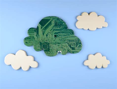 Digital Cloud Computing Concept Stock Illustration Illustration Of