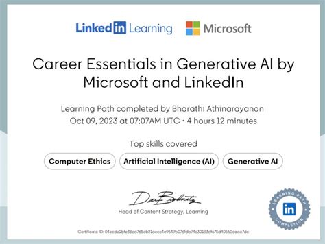 bharathi athinarayanan on linkedin keeplearning generativeai