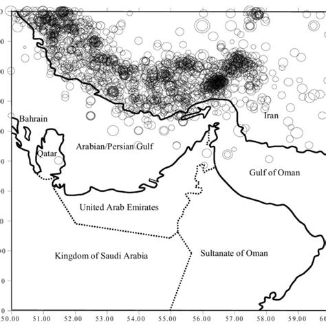 Seismic Zoning Map Of Uae And Its Vicinity For 475 Years Return Period