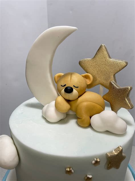 Sleeping Bear Cake Topper 3d Cake Edible Custom Personalized Cake Decoration Bear Cake Topper