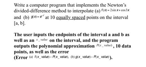 solved write a computer program that implements the newton s