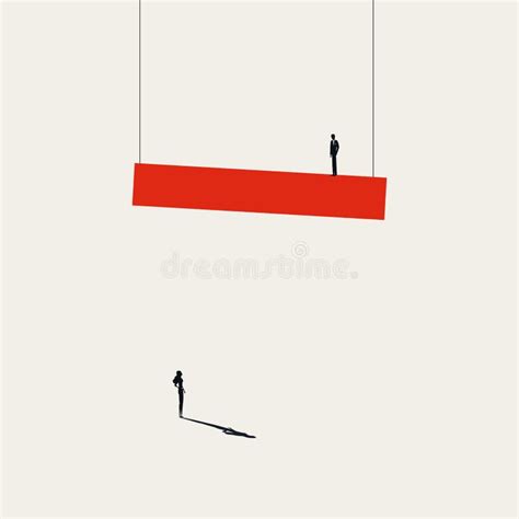 Business Gender Inequality Vector Concept Symbol Of Unequal