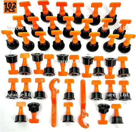 100pcs Tile Levelers And 2 Special Wrench Tile Leveling System Kit Reusable Tile Leveler