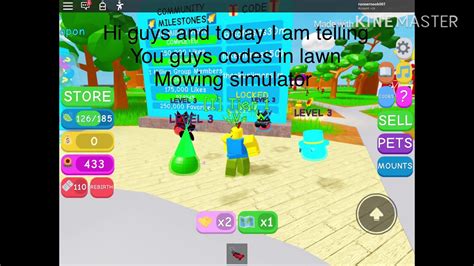 Lawn Mowing Simulator Codes ROBLOX YouTube
