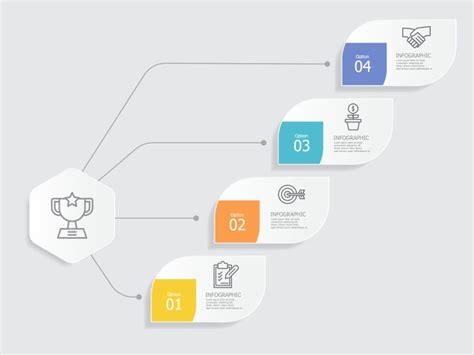 Horizontal Steps Timeline Infographic Element Vector Image