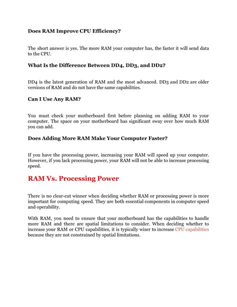 PPT Ram Vs Processing Power Which Is More Important PowerPoint Presentation ID