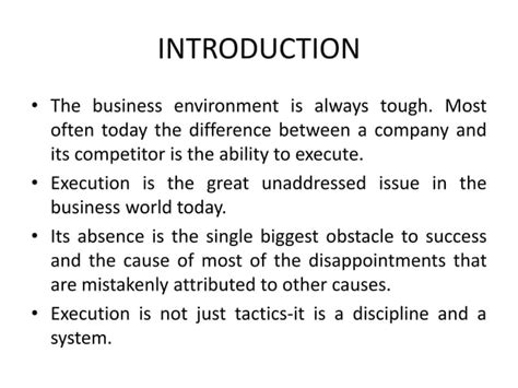 Execution Book By Larry Bossidy And Ram Charan Summary Pptx