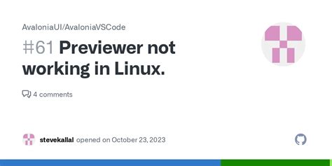 Previewer Not Working In Linux Issue Avaloniaui Avaloniavscode