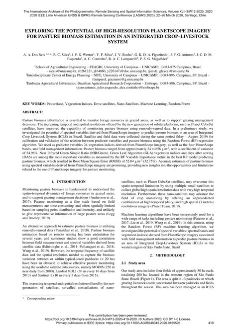 Pdf Exploring The Potential Of High Resolution Planetscope Imagery